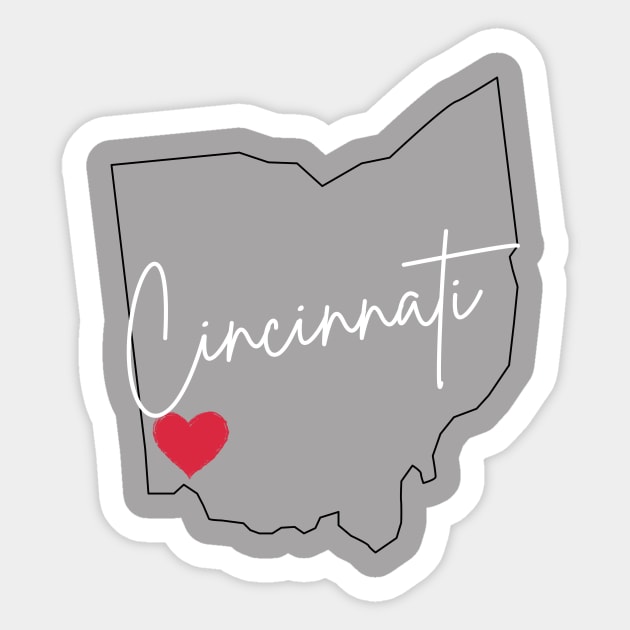 I Love Cincinnati - Cincinnati - Sticker | TeePublic