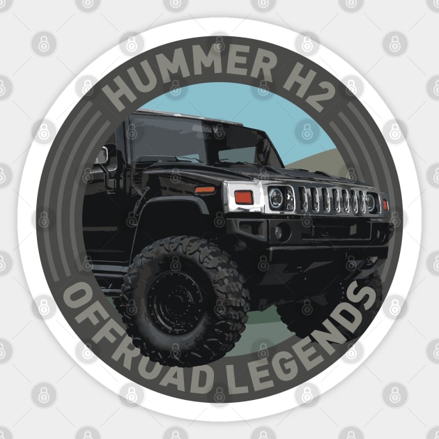 4x4 Offroad Legends: Hummer H2 - Hummer H2 - Sticker | TeePublic