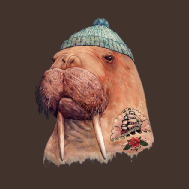 Tattooed Walrus - Walrus - T-Shirt | TeePublic Tattooed Walrus - Walrus - T-Shirt | TeePublic