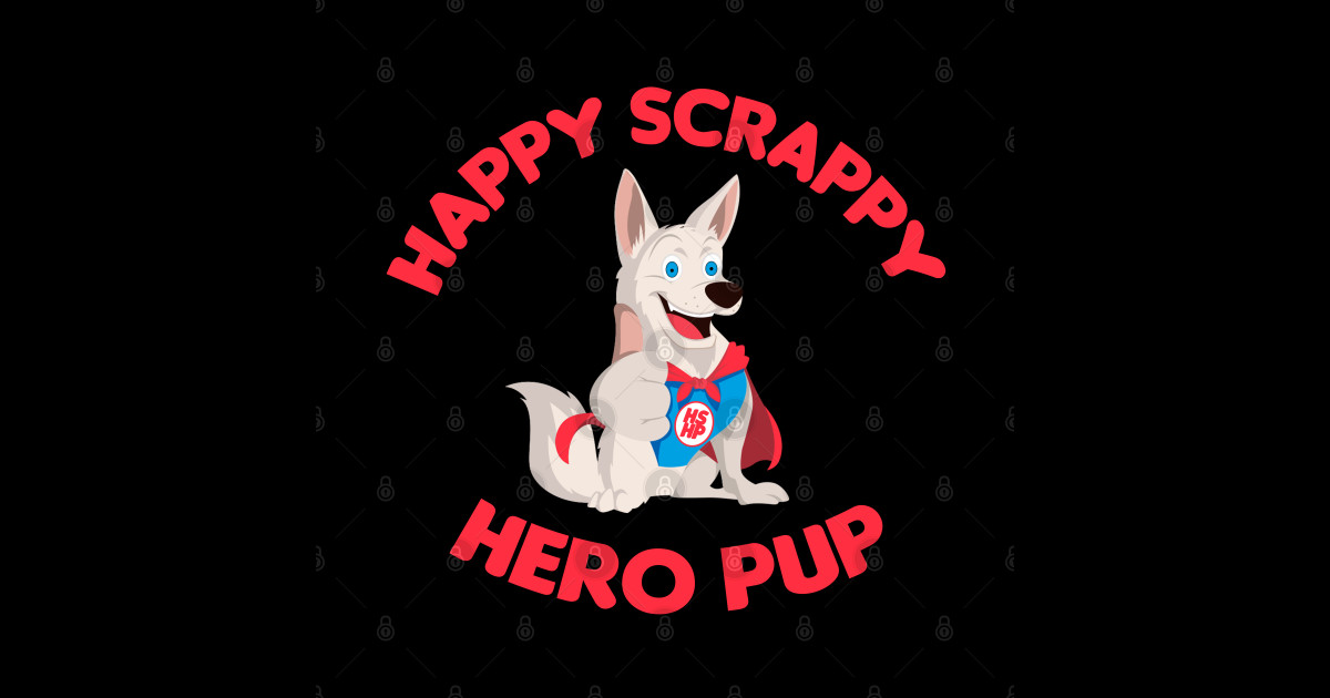 Happy Scrappy Hero Pup Clerks Sticker Teepublic