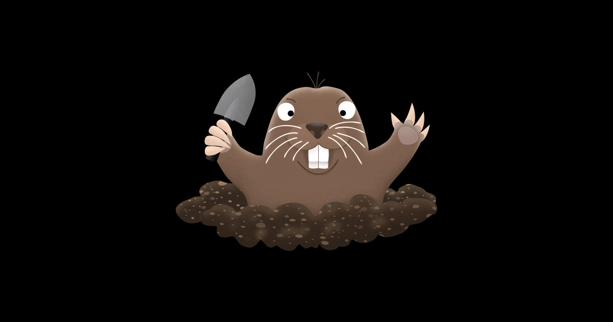 Funny pocket gopher digging cartoon illustration - Pocket Gopher ...