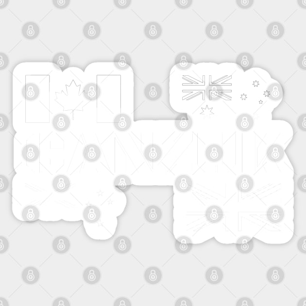 CANZUK Flags in Military Design - Canzuk - Sticker | TeePublic