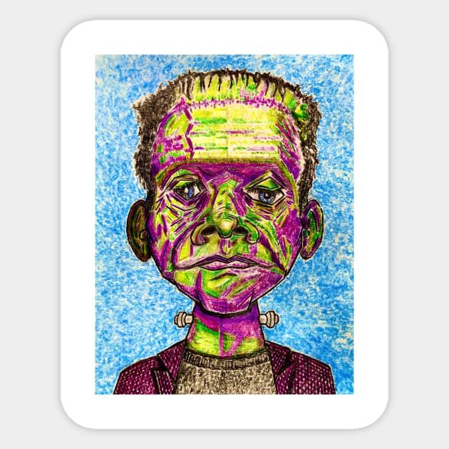 Trippy Frankenstein (Color) - Frankenstein - Sticker | TeePublic