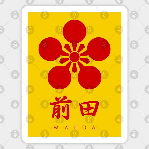 Maeda Clan kamon with text - Maeda - Sticker | TeePublic