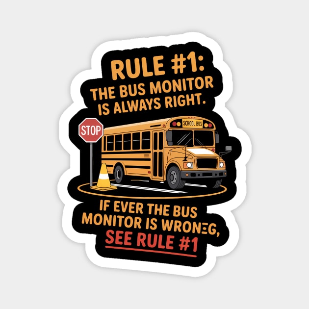 School Bus Monitor Rules School Bus Assistant Bus Monitor - School ...