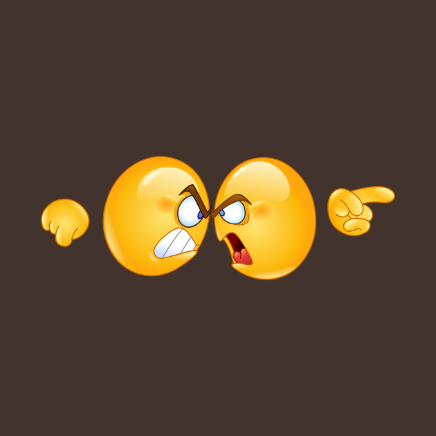 Arguing Emojis Emoticons - Emoji - T-Shirt | TeePublic