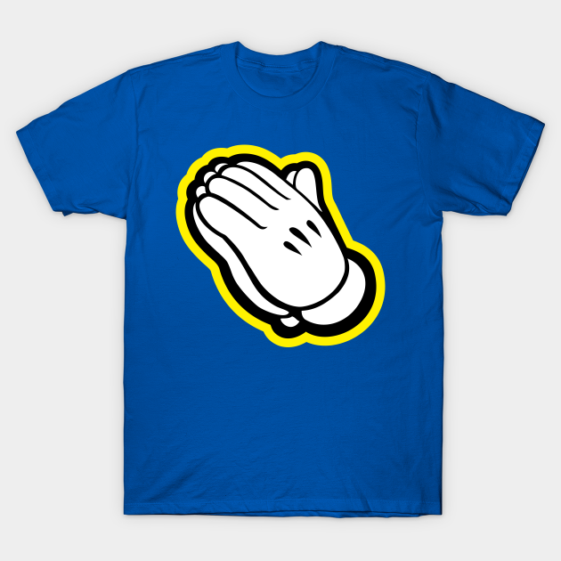 Praying hands-yellow - Praying Hands - T-Shirt | TeePublic