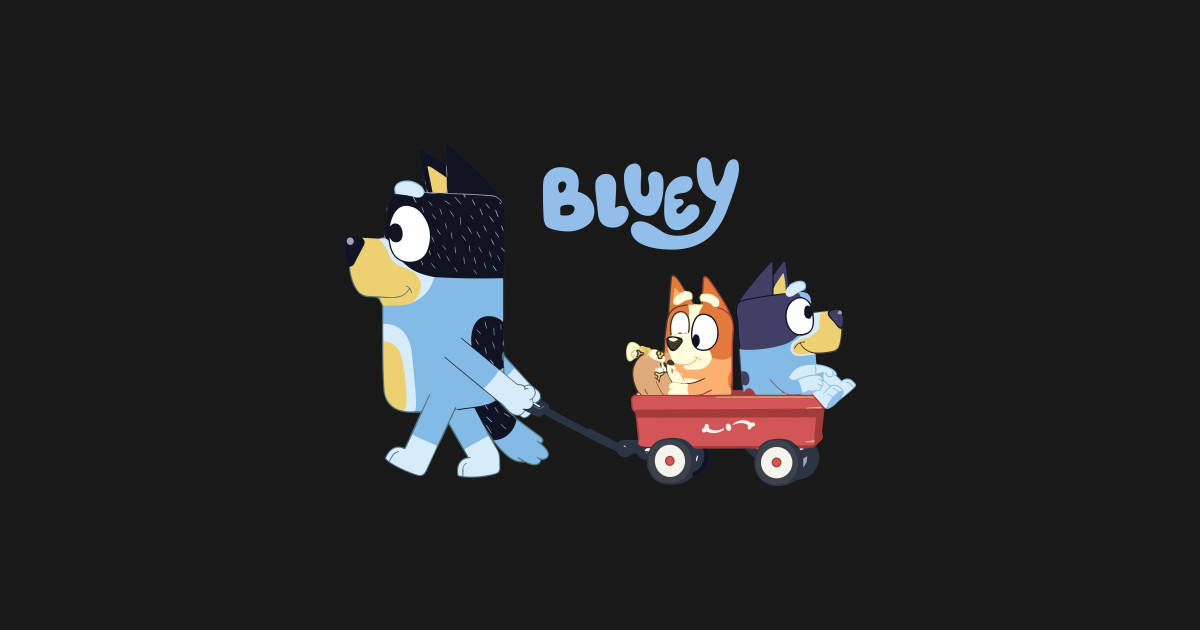 Bluey Bandit, Bluey, Bingo Wagon Ride - Bluey And Bingo - T-Shirt ...