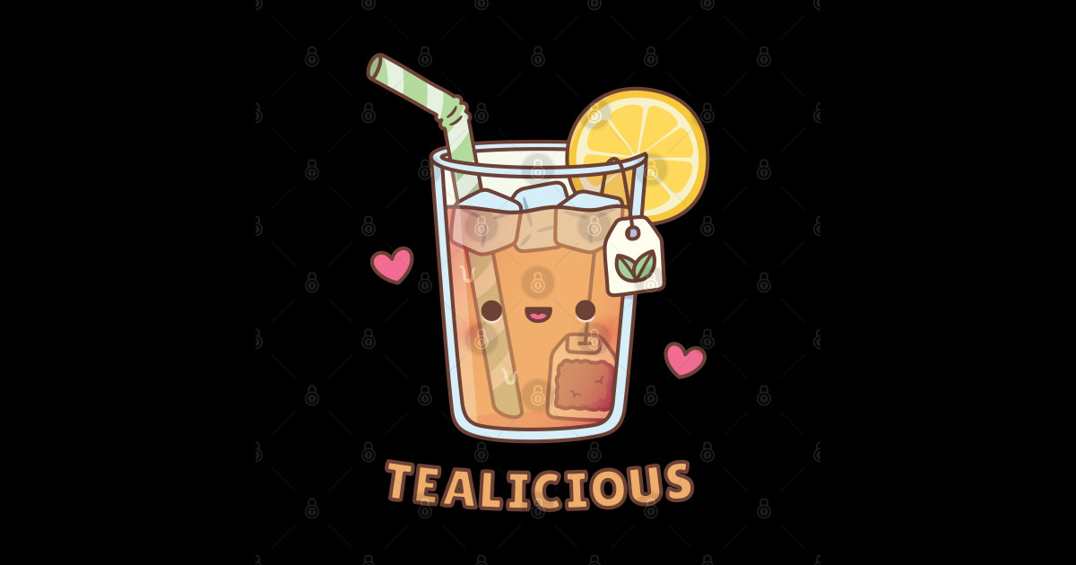 Cute Iced Lemon Tea Tealicious Pun - Iced Tea - Posters and Art Prints ...