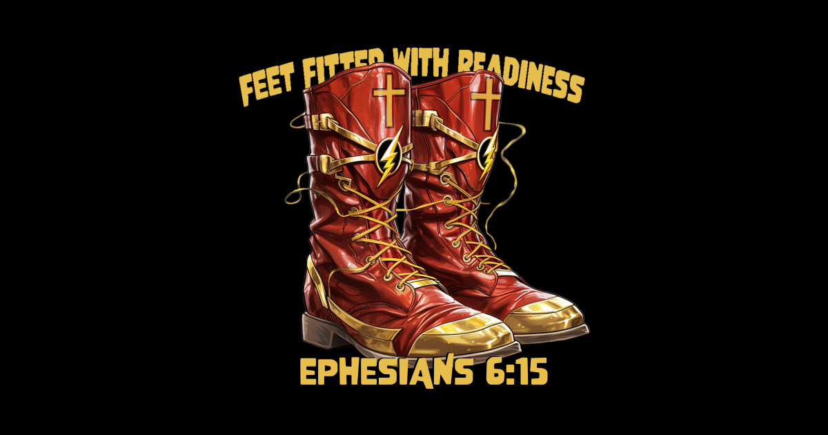 Armor Of God Feet Fitted With Readiness The Flash Dc Comics Christian Posters And Art