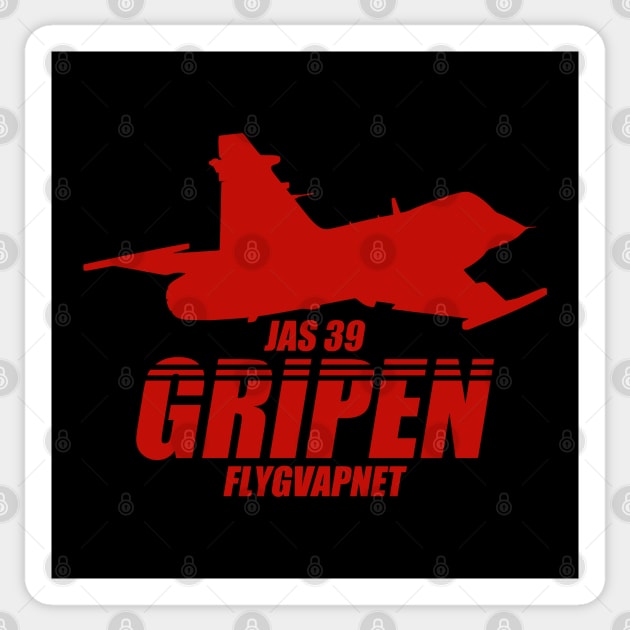 JAS 39 Gripen - Swedish Fighter Plane - Sticker | TeePublic