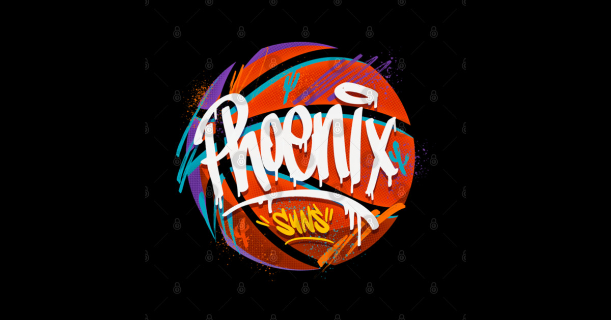 Phoenix Suns Graffiti BBall - Phoenix Suns - Sticker | TeePublic