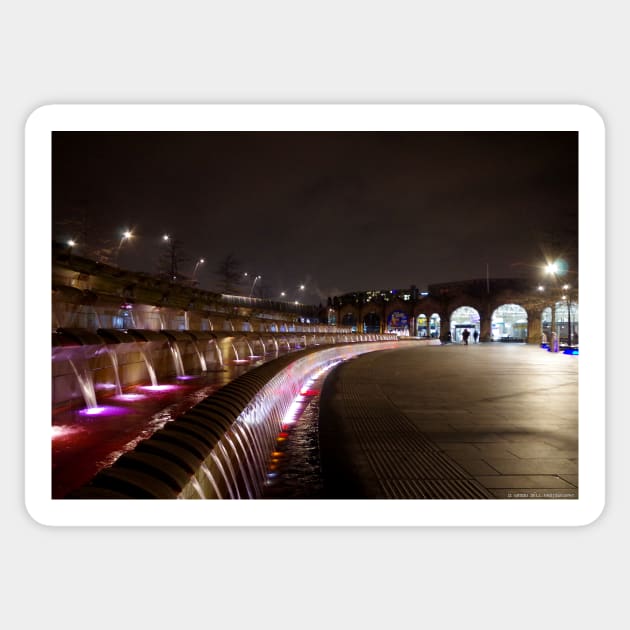 sheffield train station at night - Sheffield - Sticker | TeePublic