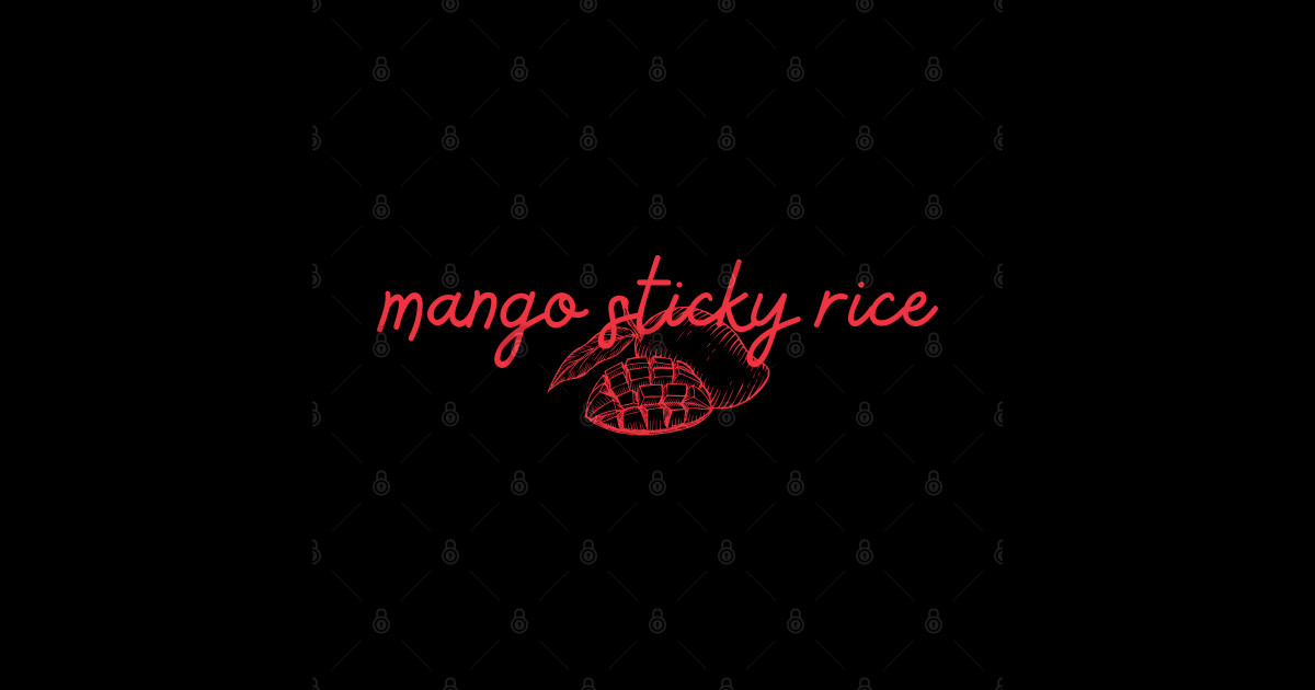 mango sticky rice - Thai red - Flag color - with sketch - Mango Sticky ...