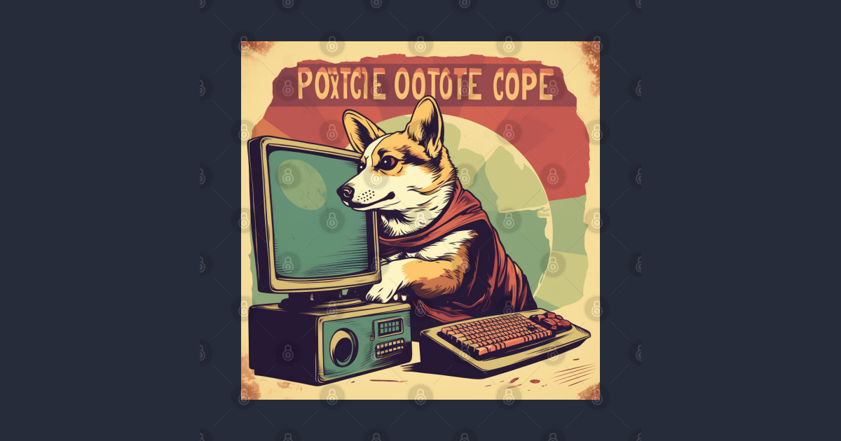 Computer Corgi - Corgi - T-Shirt | TeePublic