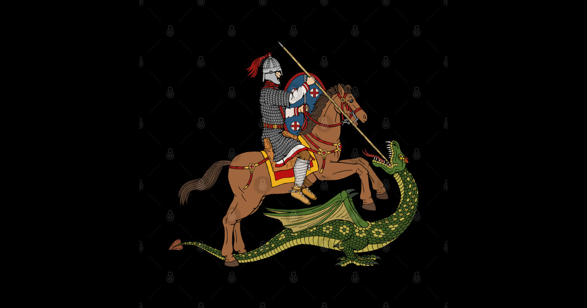 Roman Saint George - Dragon - Sticker | TeePublic