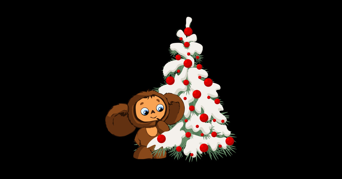 Cheburashka Winter - Soviet - Sticker | TeePublic