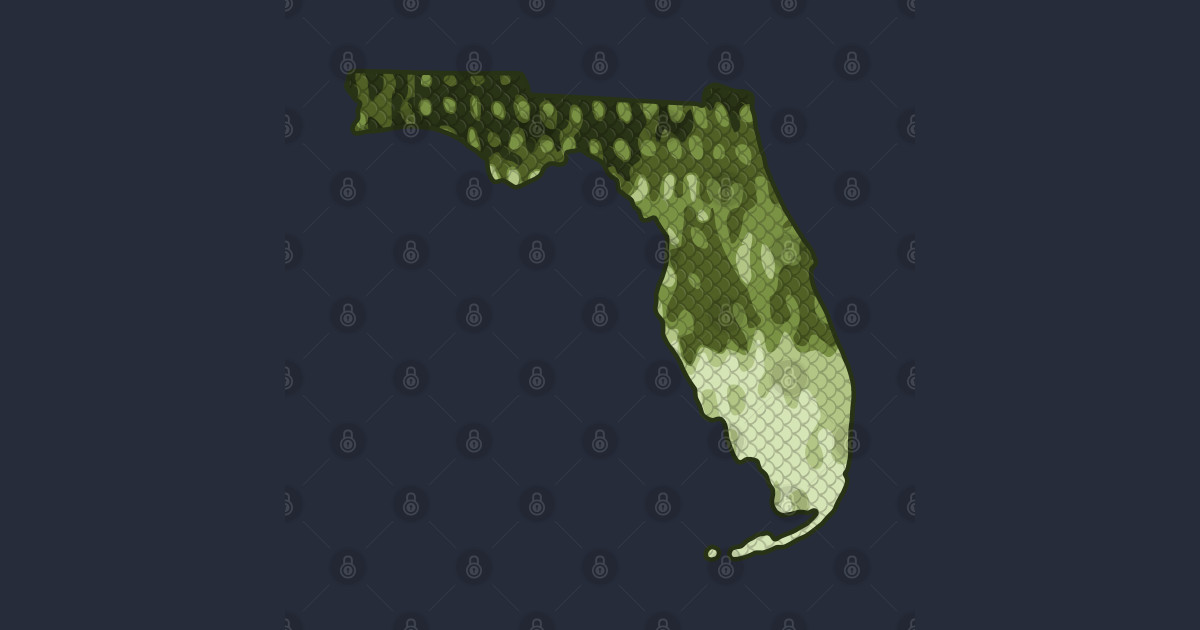 Florida State Map Bass Fishing Largemouth Bass Color Pattern BY ...