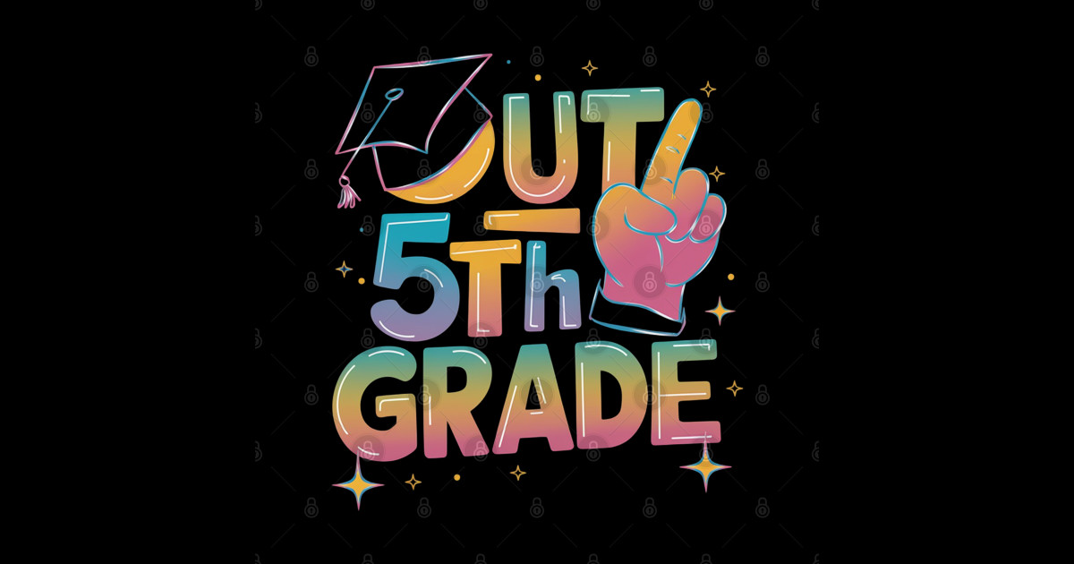 Peace Out 5th Grade Tie Dye Last Day School 2025 - 5th Grade - Sticker ...