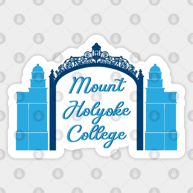 Mount Holyoke Blue Gates - Mhc - Sticker | TeePublic