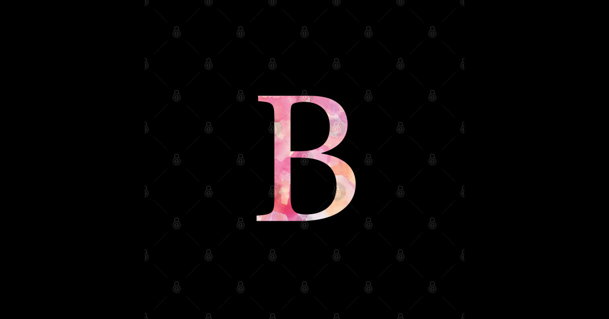 Beta Pink Watercolor Letter - Watercolor - Sticker | TeePublic