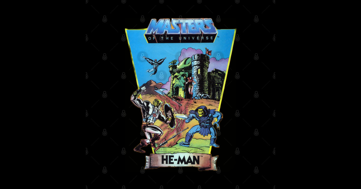 Retro He-Man Shirt - 80s Catroons - Sticker | TeePublic