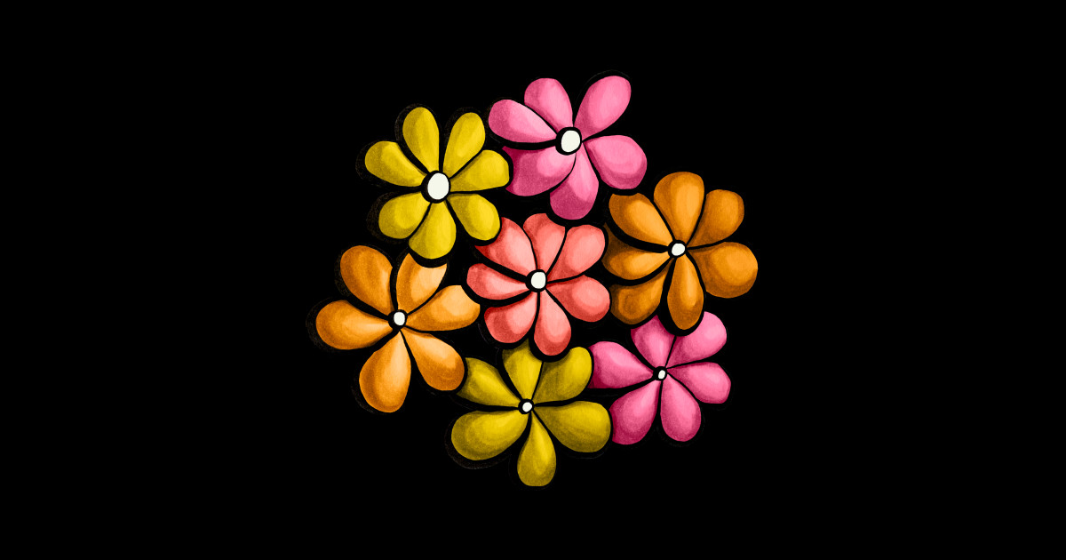 Fun Colorful Flowers Spring Design - Spring Season - T-Shirt | TeePublic