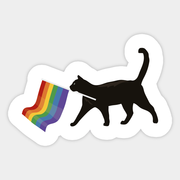 Pride Month Cat - Pride Month - Sticker | TeePublic
