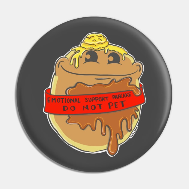 Emotional Support Pancake - Emotional Support Pancake - Pin | TeePublic