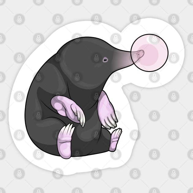 Mole Bubble gum - Mole - Sticker | TeePublic