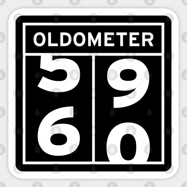 Oldometer Turning 60 (v2) - Birthday Party - Sticker | TeePublic