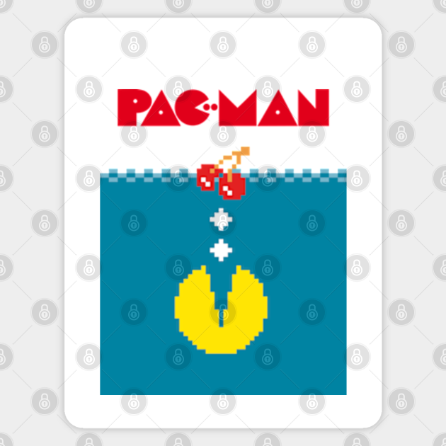 Pac-Man shark poster parody - Pacman - Sticker | TeePublic