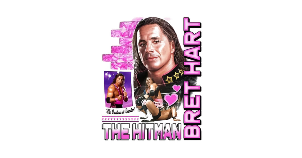 Bret Hart The Hitman Vintage - Bret Hart - T-Shirt | TeePublic