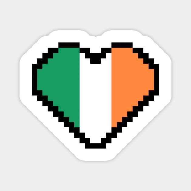 Irish Flag Pixel Art, Flag of Ireland pixel art - Irish - Magnet ...