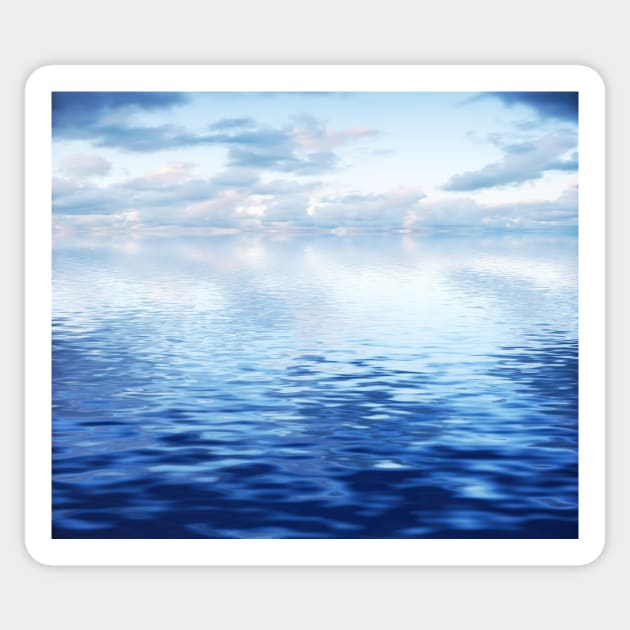 Blue Ocean Waves - Ocean - Sticker | TeePublic