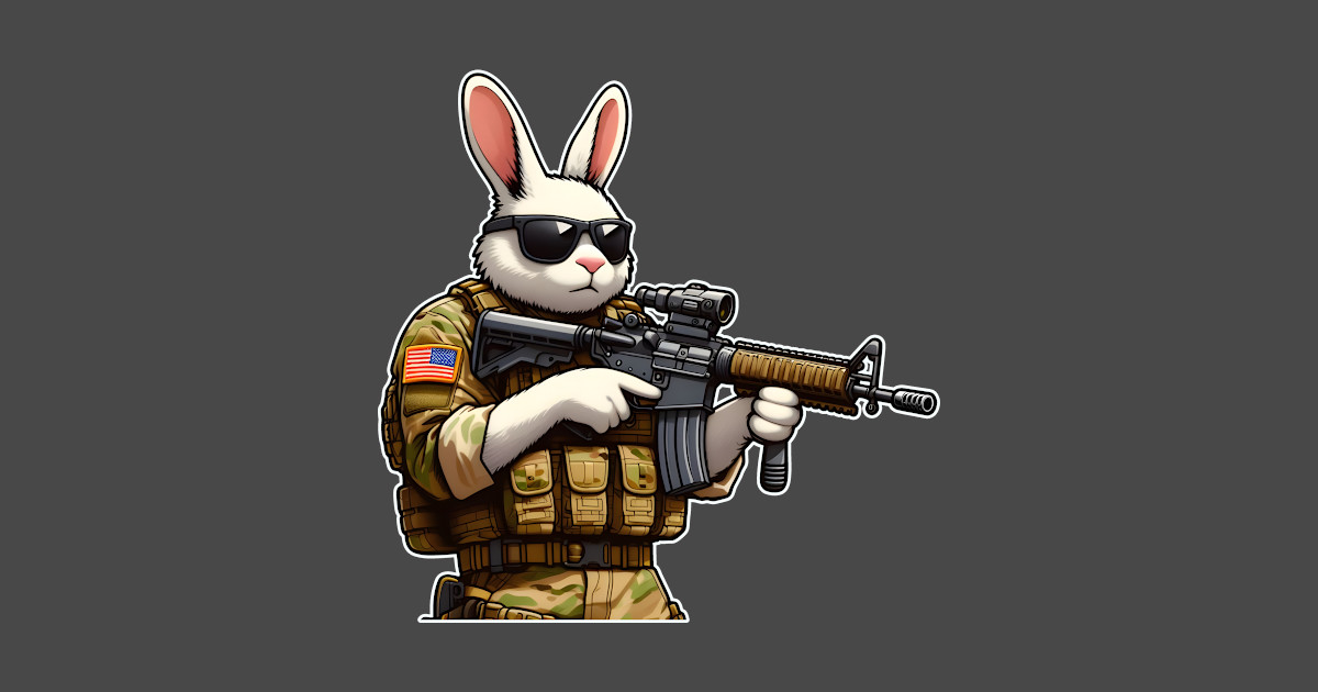Tactical Rabbit - Rabbit - T-Shirt | TeePublic