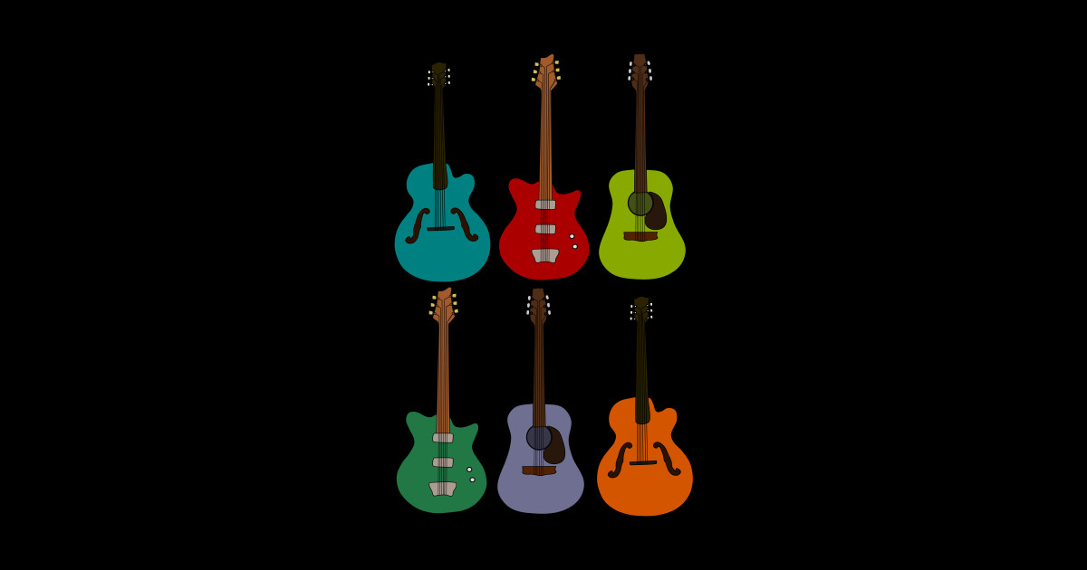 Guitars - Guitar - Sticker | TeePublic