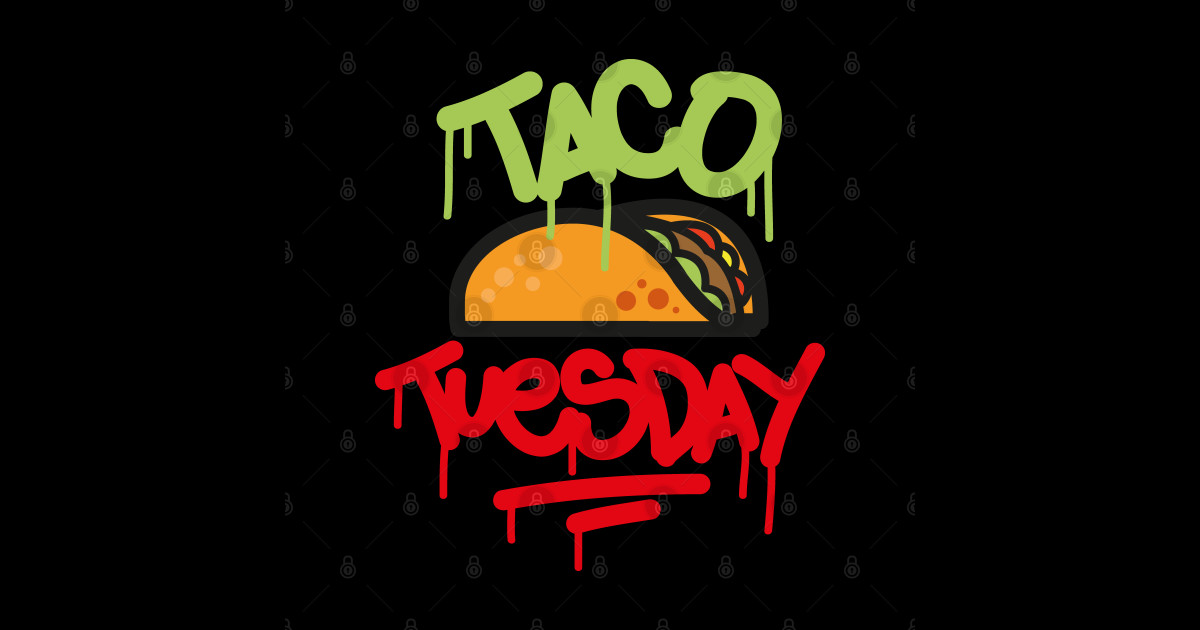 Taco tuesday graffiti style tag drop paint - Taco Tuesday - Sticker ...