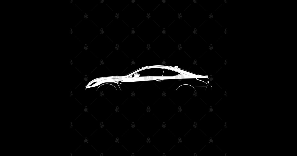 Lexus RC F Silhouette - Lexus Rc - Sticker | TeePublic