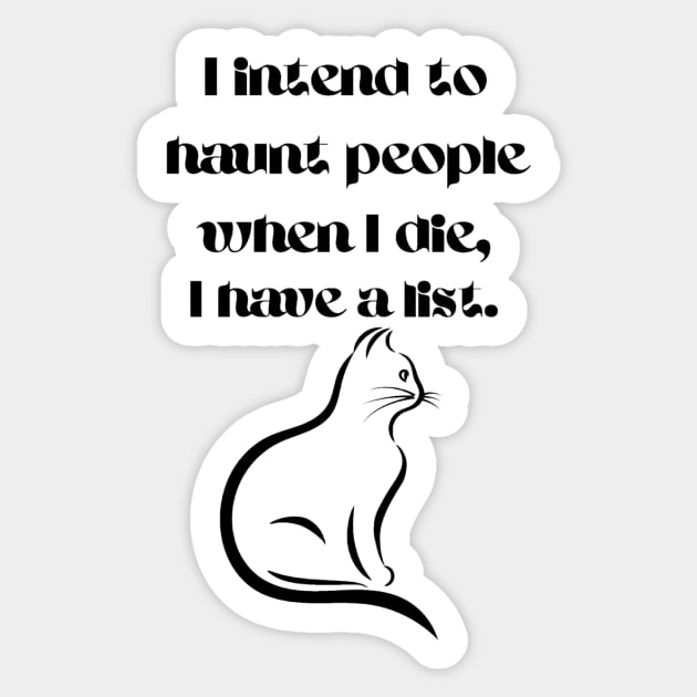 Dark humor meme - Black Cat - Sticker | TeePublic