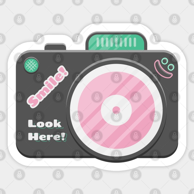 Cute Cartoon Camera - Camera - Sticker | TeePublic