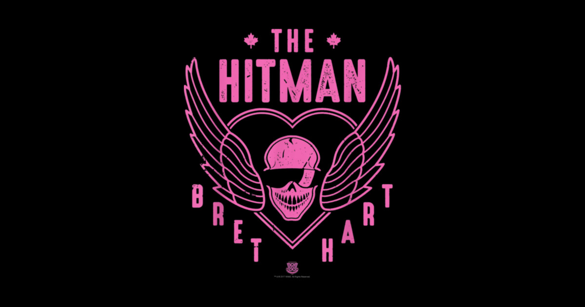 Bret Hart The Hitman Skull - Bret Hart - Sticker | TeePublic