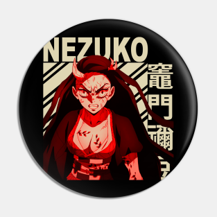 Nezuko Kamado Demon Slayer Pins and Buttons for Sale | TeePublic
