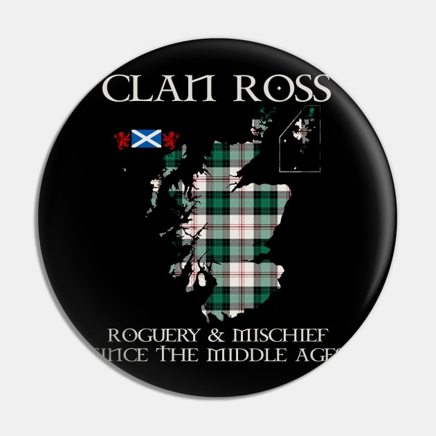 Clan Ross Arisaid tartan Scotland map Saltire flag and lion rampant ...