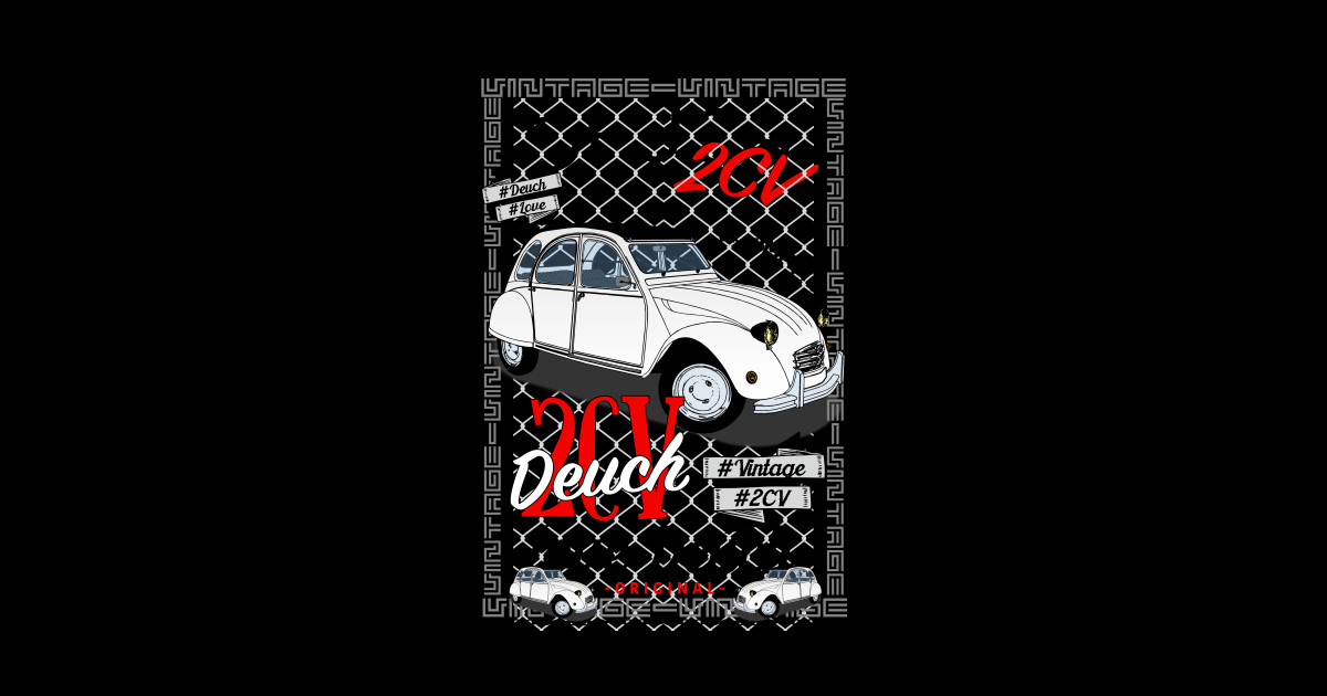 2CV affiche - 2cv - Sticker | TeePublic