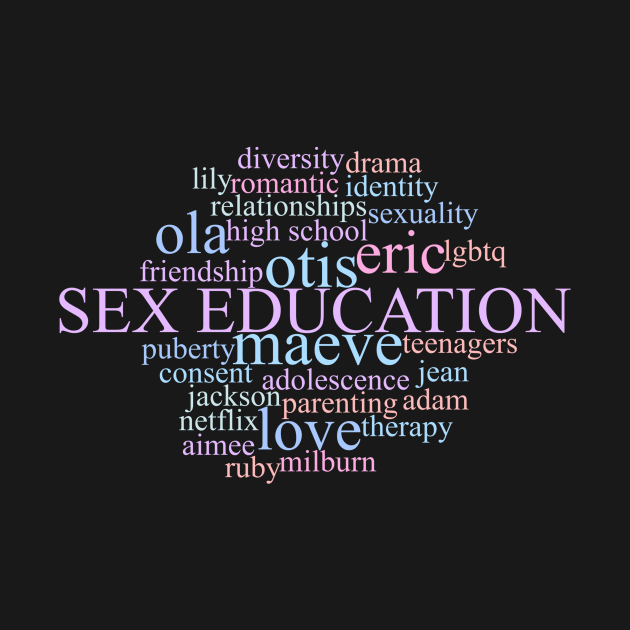 Sex Education Word Cloud Netflix Hoodie Teepublic