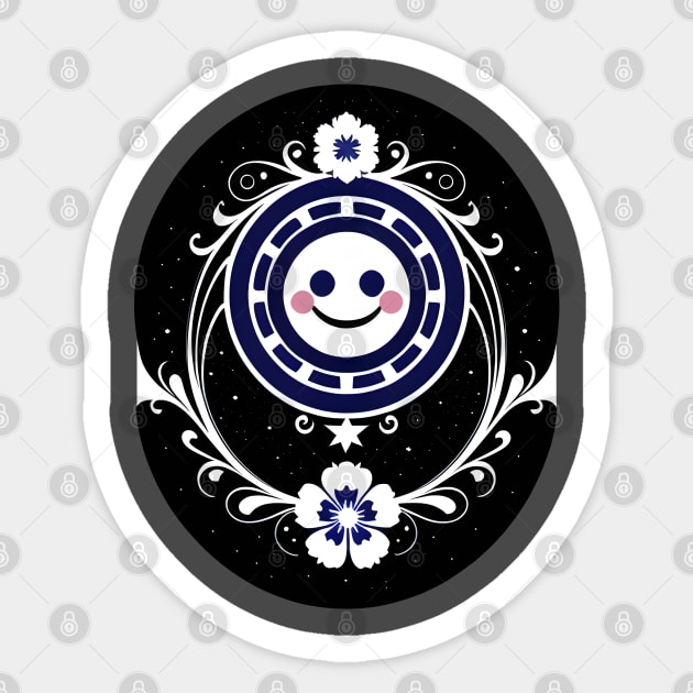 Meditation Smiley Face 02 - Smiley Face - Sticker | TeePublic