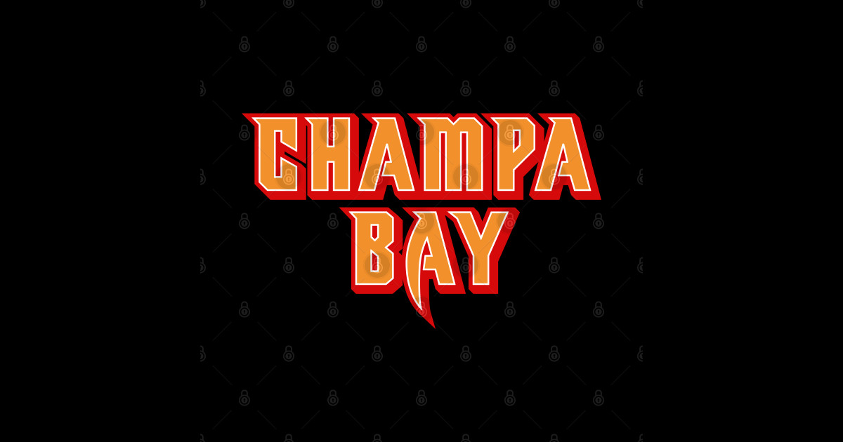 Champa Bay - White/Orange - Champa Bay - Magnet | TeePublic