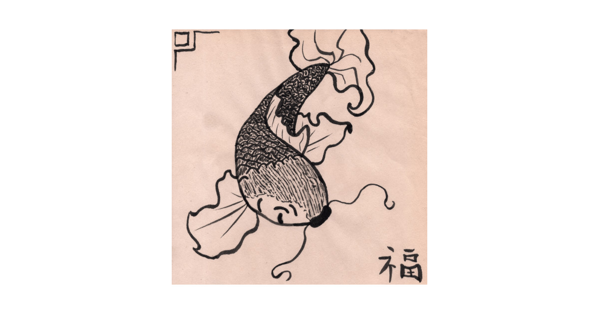 Koi Scroll - Fish - T-Shirt | TeePublic