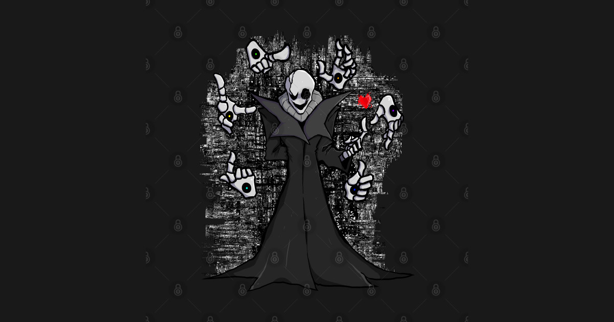 Undertale W.D Gaster mystery man fnf scientist art - Gaster - T-Shirt ...